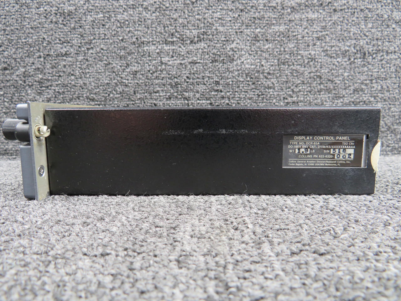 622-6320-002 Collins DCP-85A Display Control Panel Comes with Modifications
