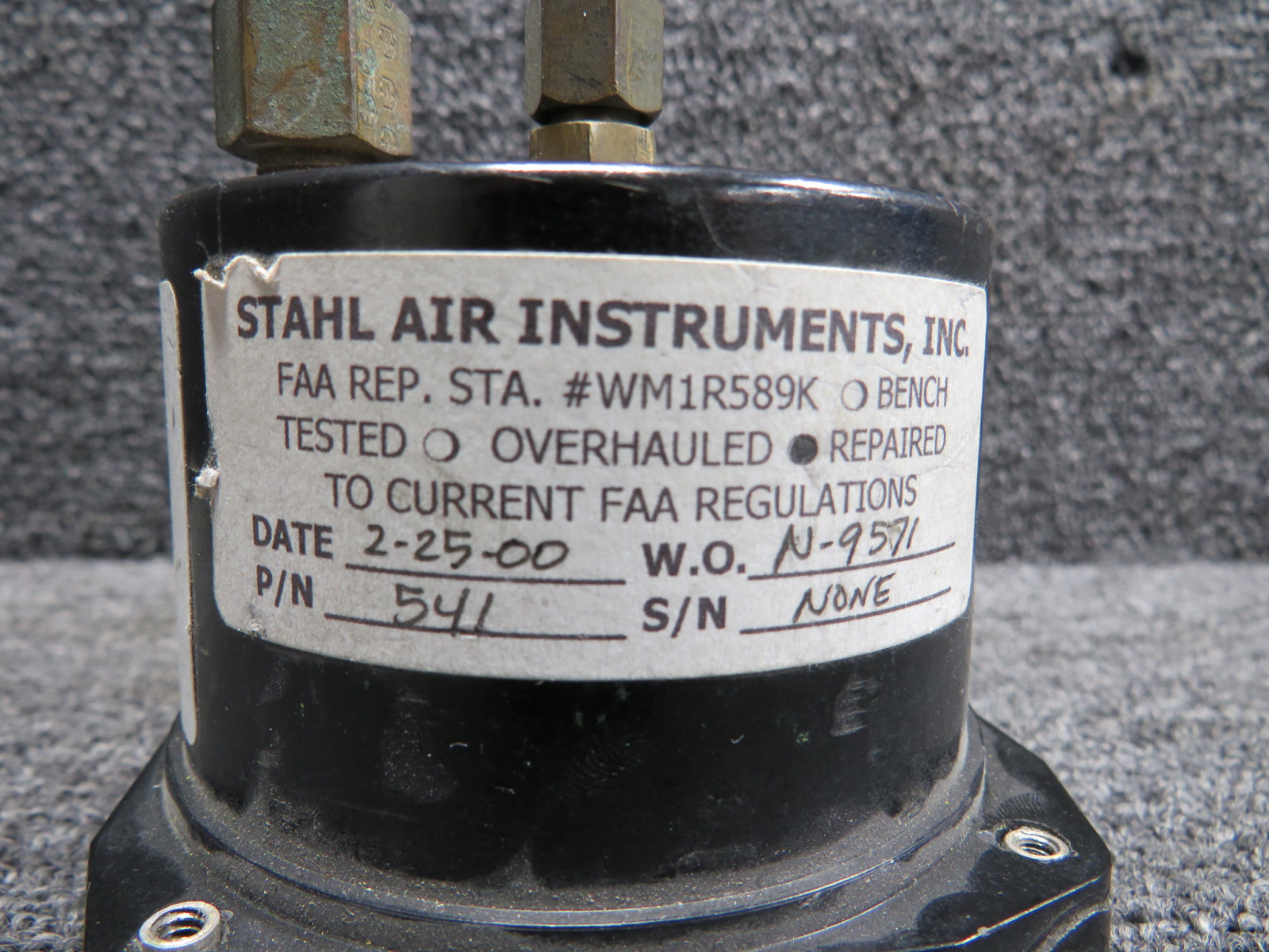 514 Aeromarine Air Speed Indicator (Taped Indications and Worn Face)