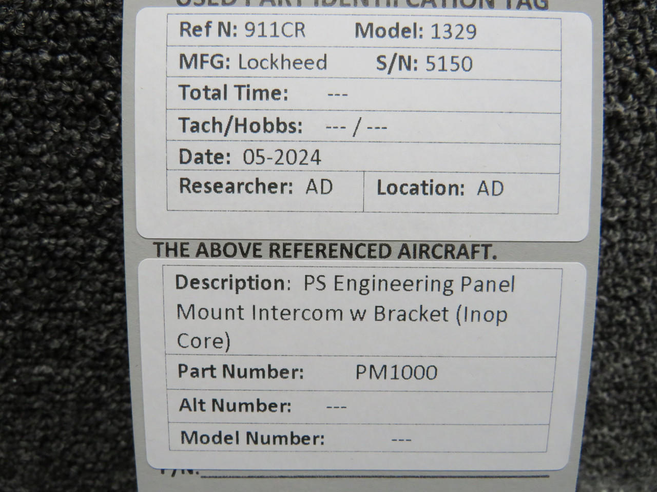 PM1000 PS Engineering Panel Mount Intercom with Bracket (Inoperable) (Core)