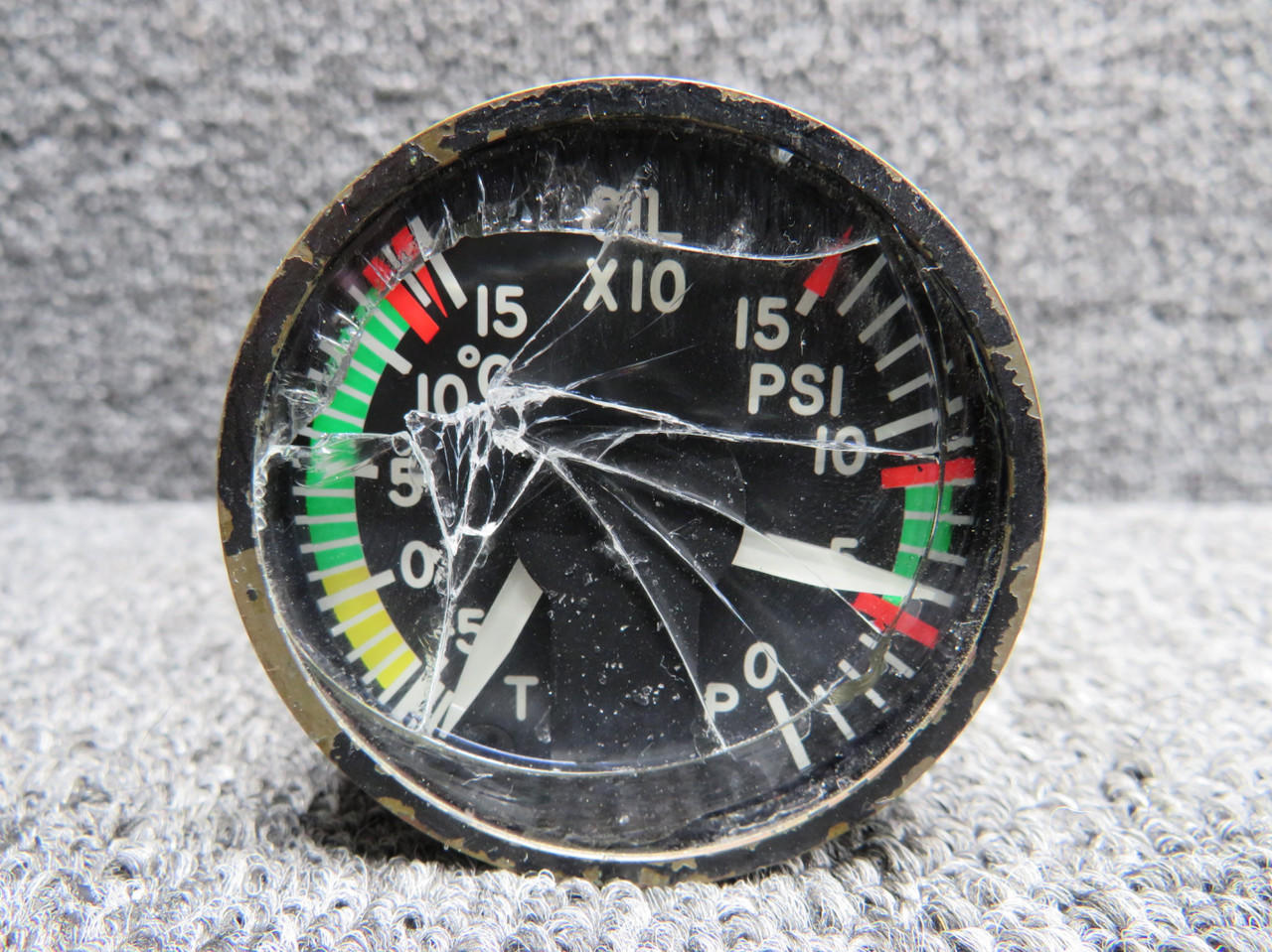 397-04844 Meggitt Dual Oil Temp. & Press. Indicator (Broken Glass ...