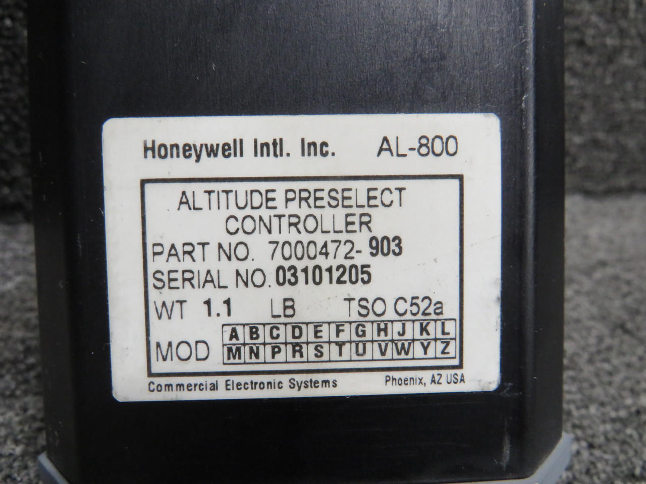 7000472-903 Honeywell AL-300 Altitude Preselect Controller (Inop Core ...