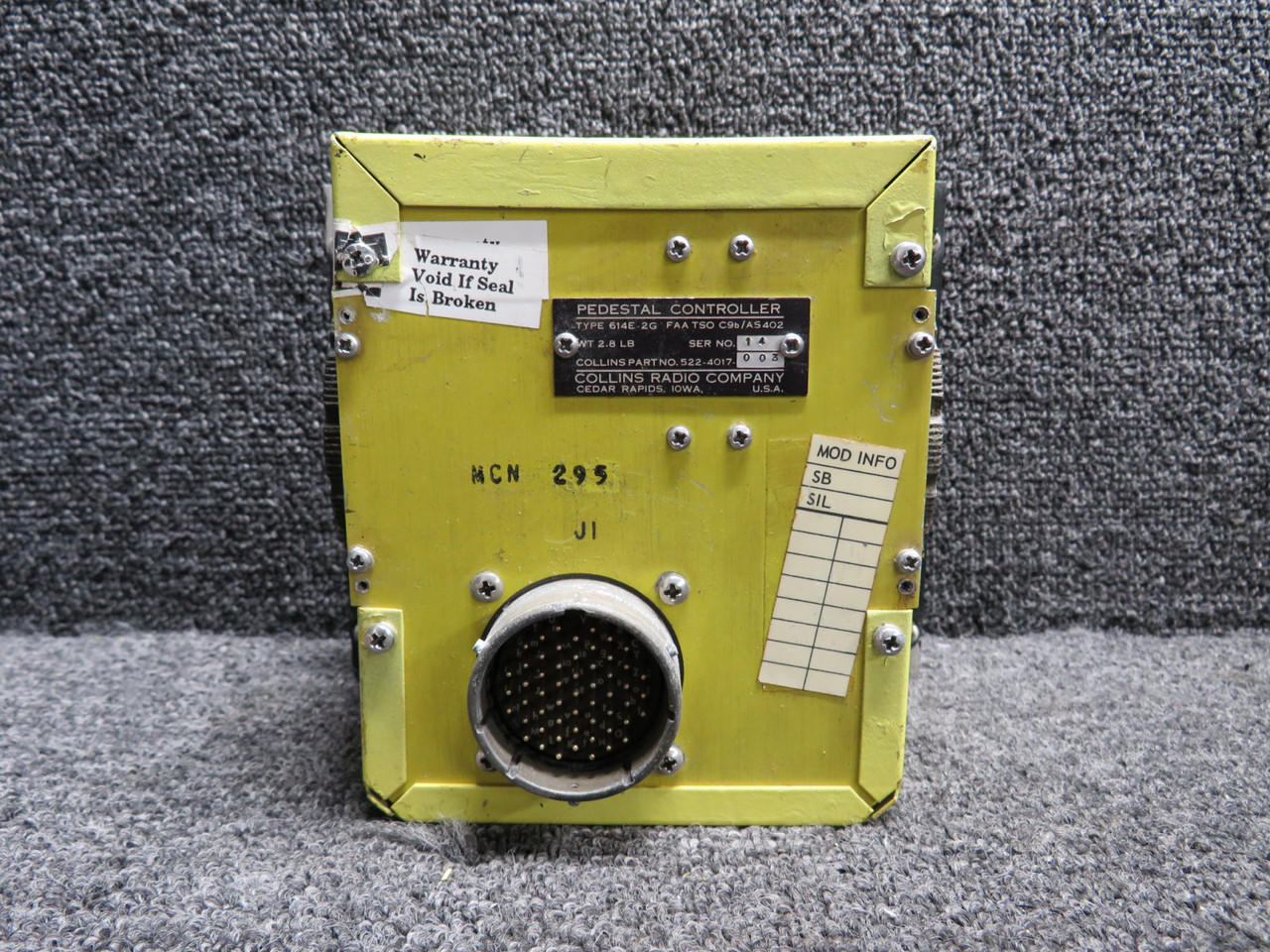522-4017-003 Collins 614E-2G Pedestal Controller Unit (Broken Light ...