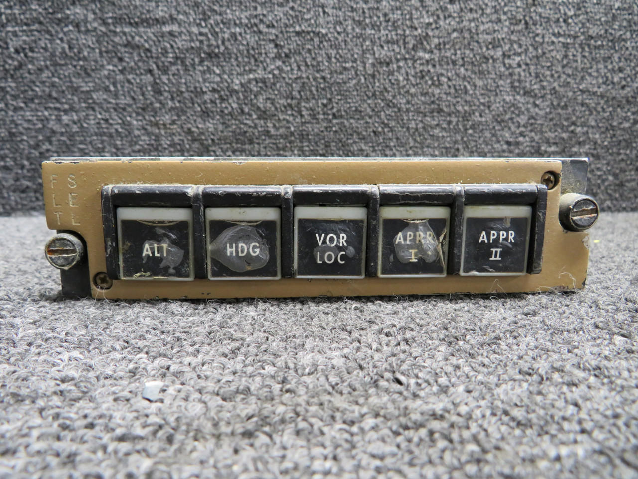 772-5410-001 Collins 614E-23 Mode Selector Unit (Worn Buttons) (Tan Face)
