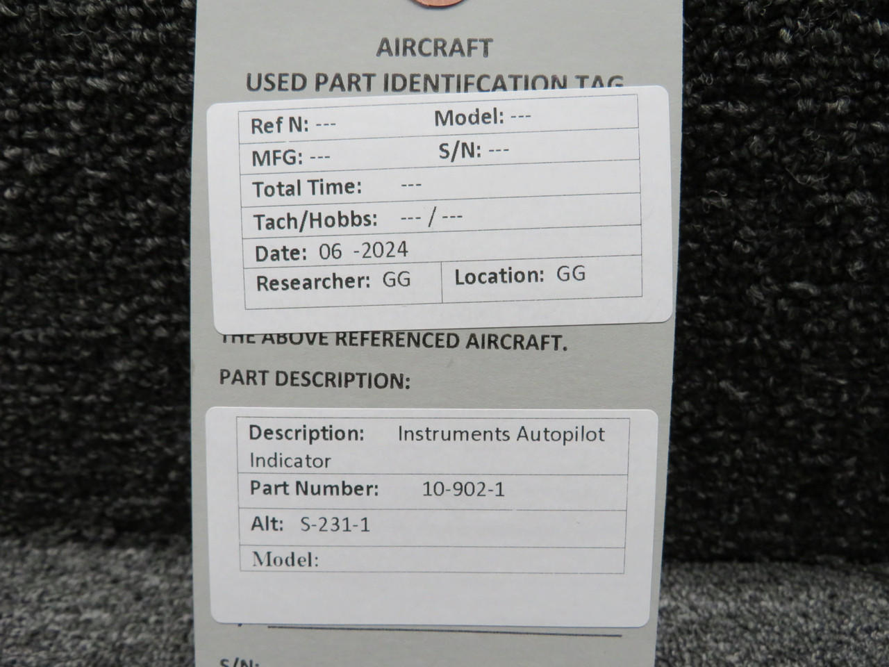 10-902-1 (Alt: S-231-1) Instruments Autopilot Indicator Unit