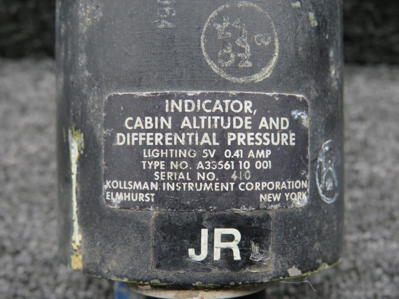 A33561-10-001 Kollsman Cabin Altitude and Differential Pressure Gauge ...