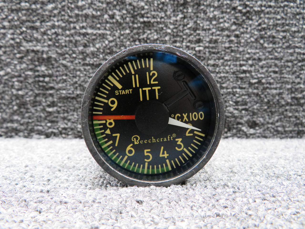 Beechcraft ITT Indicator (Yellowed Face) (No Data Plate)