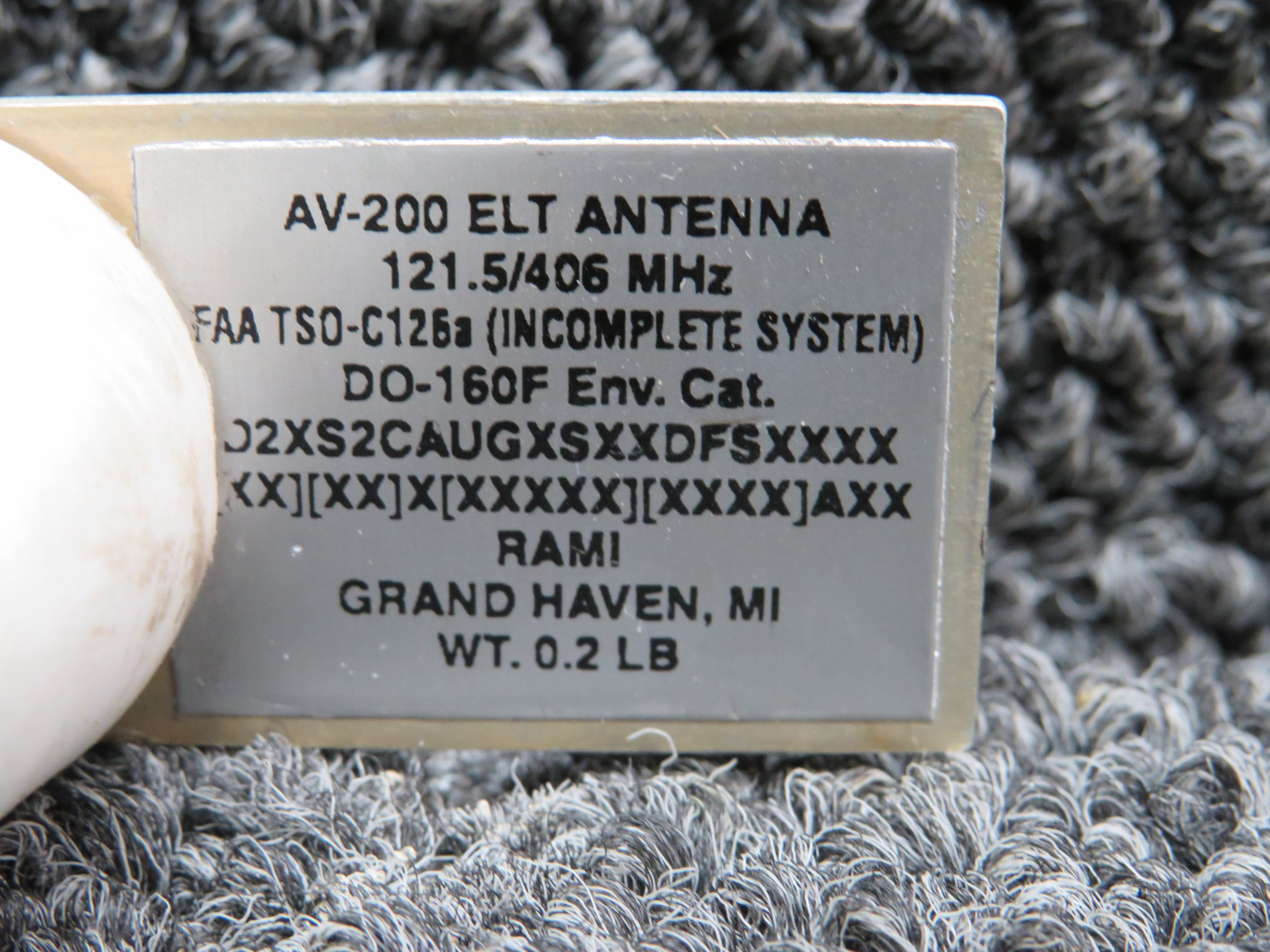 ANT-406RW Alternative Part Number RAMIAV-200 ELT Antenna