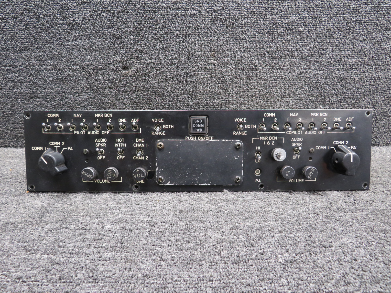 Comms Selector Control Panel Unit