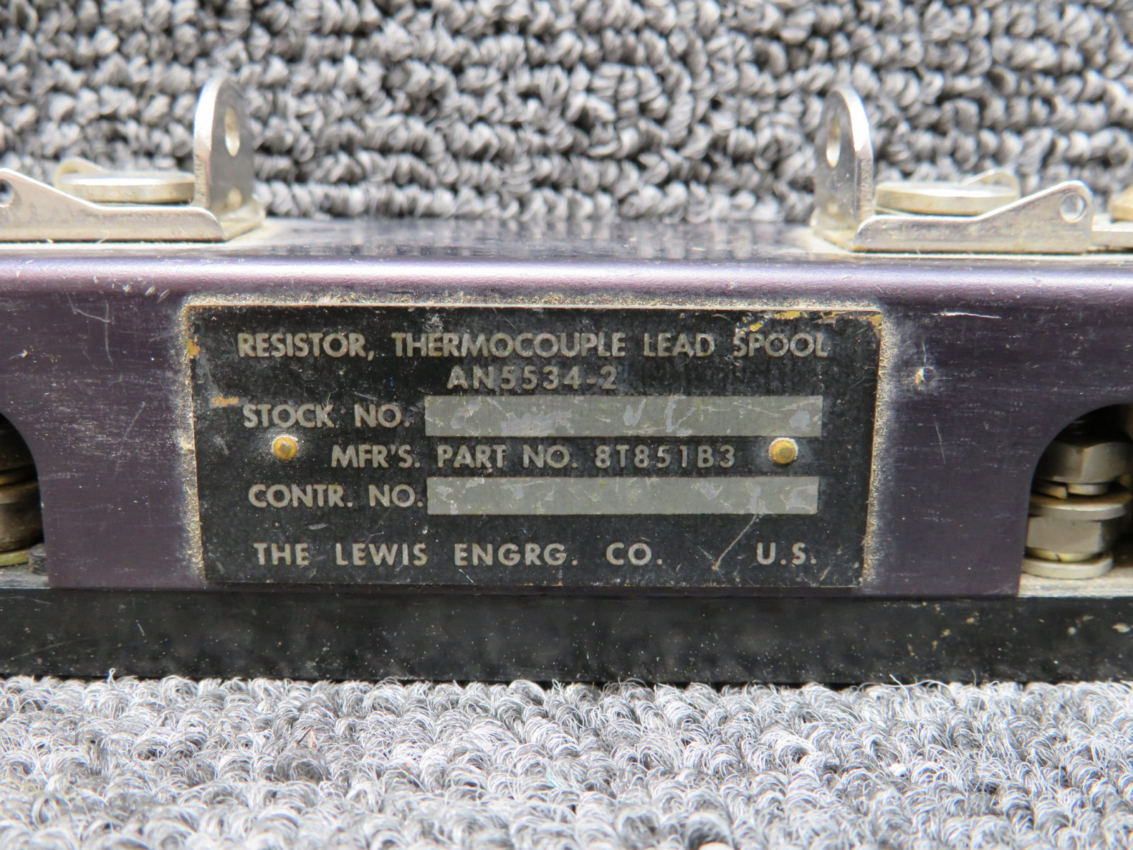 8T851B3 Lewis Parts Thermocoupler Lead Spool Resistor Assembly