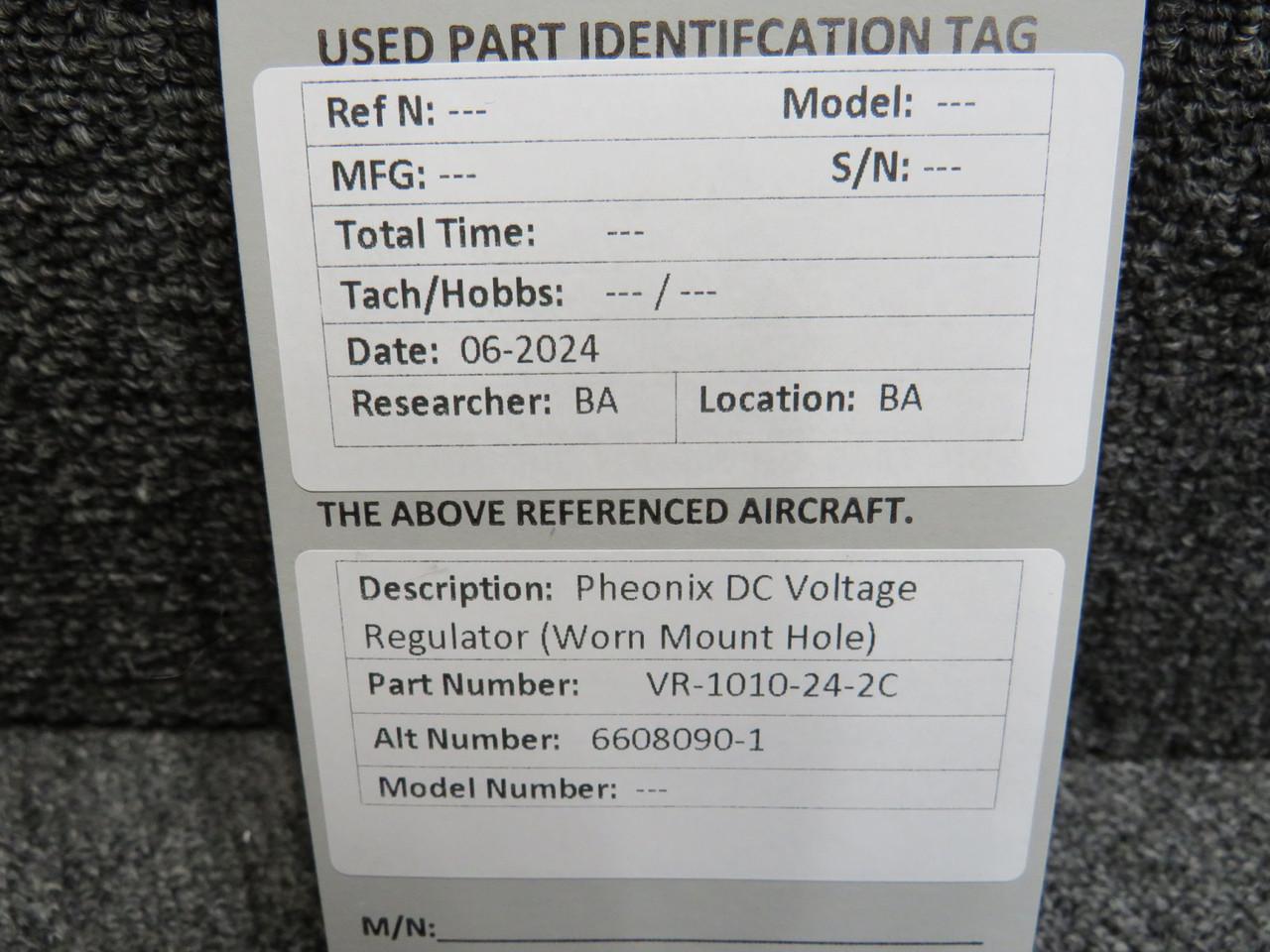 VR-1010-24-2C (Alt: 6608090-1) Phoenix DC Voltage Regulator Unit (Worn ...