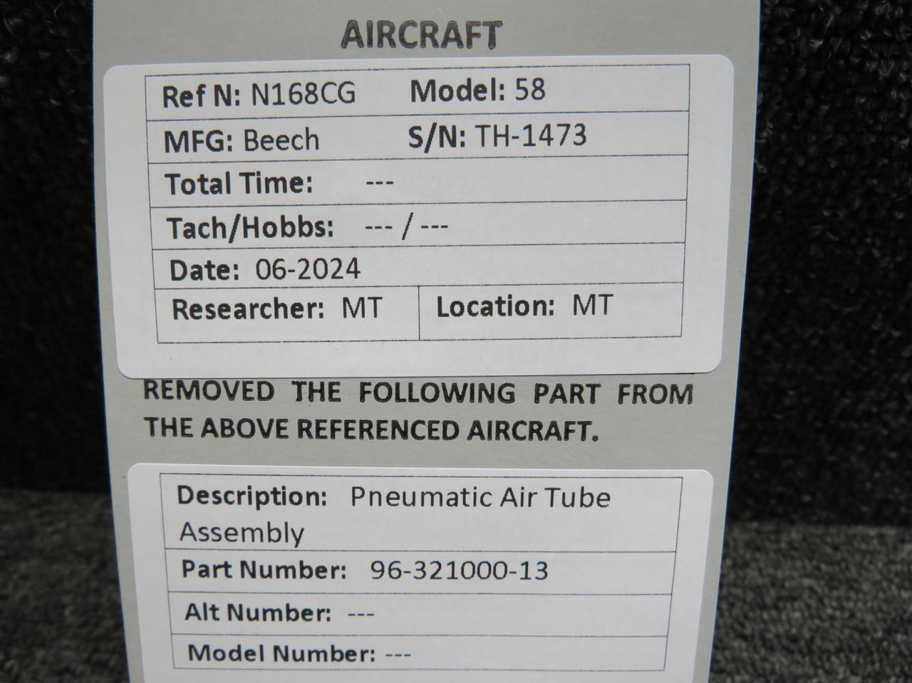 96-321000-13 Pneumatic Aircraft Air Tube Assembly