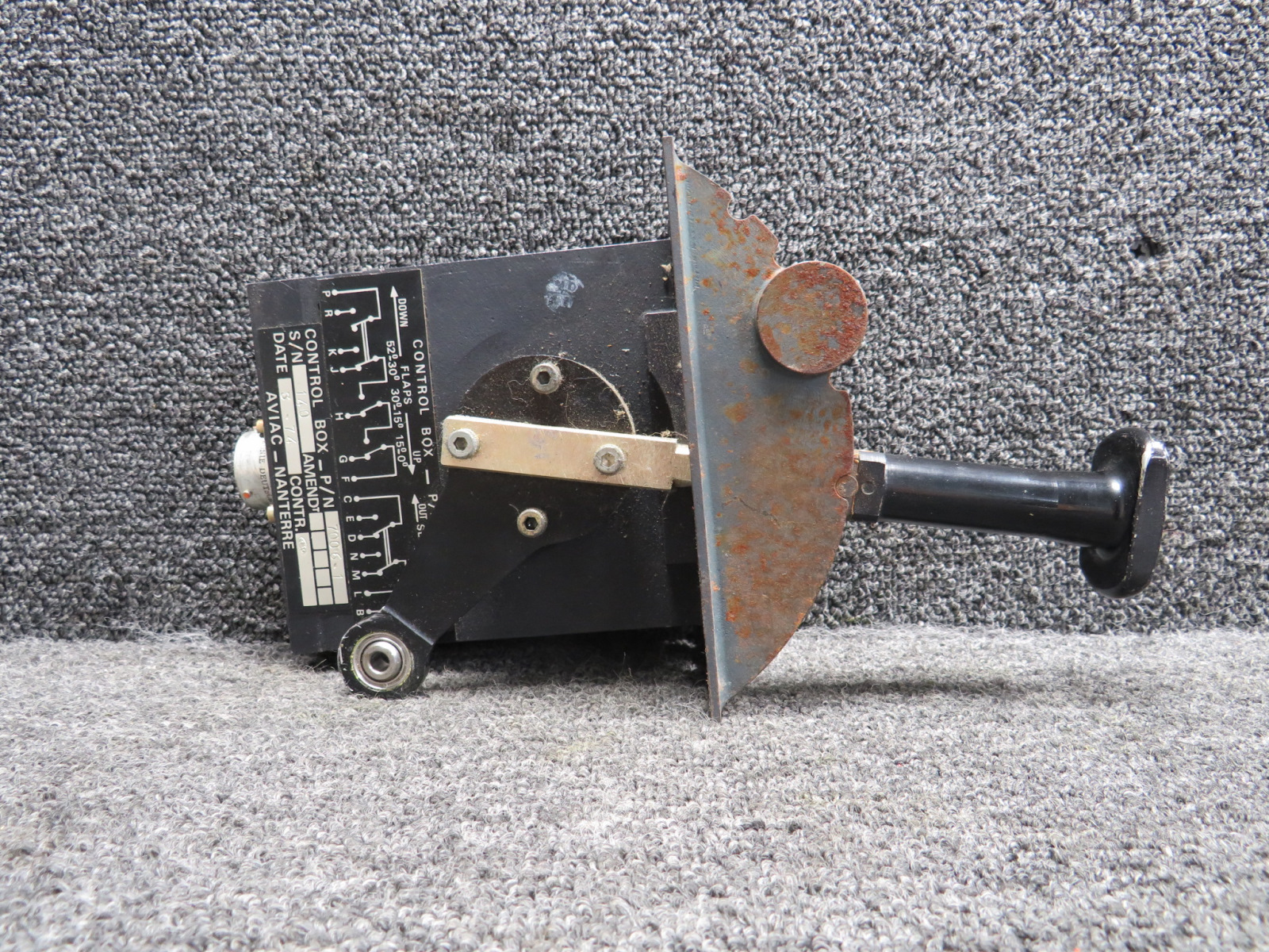 7006-1 Aviac-Nanterre Control Box Flap Lever Assembly (Minus Cover)