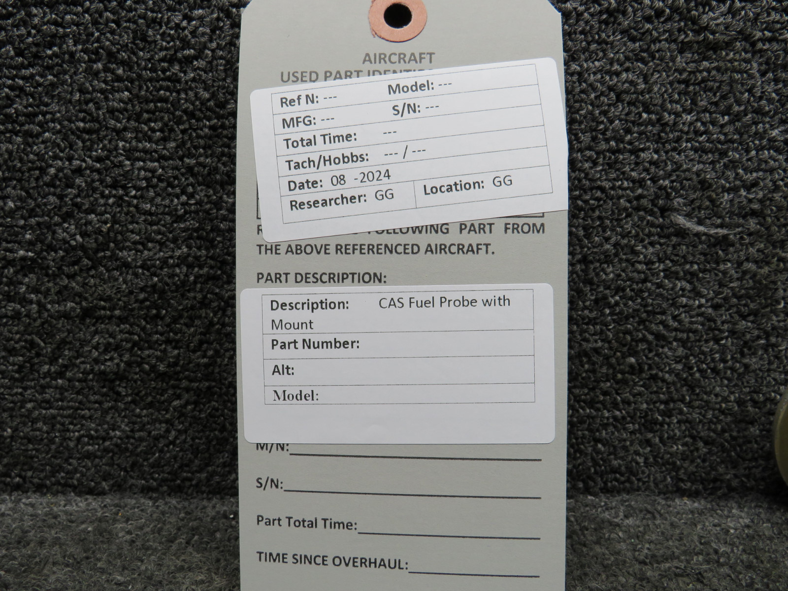 CAS Fuel Probe with Mount (Illegible Part Number)