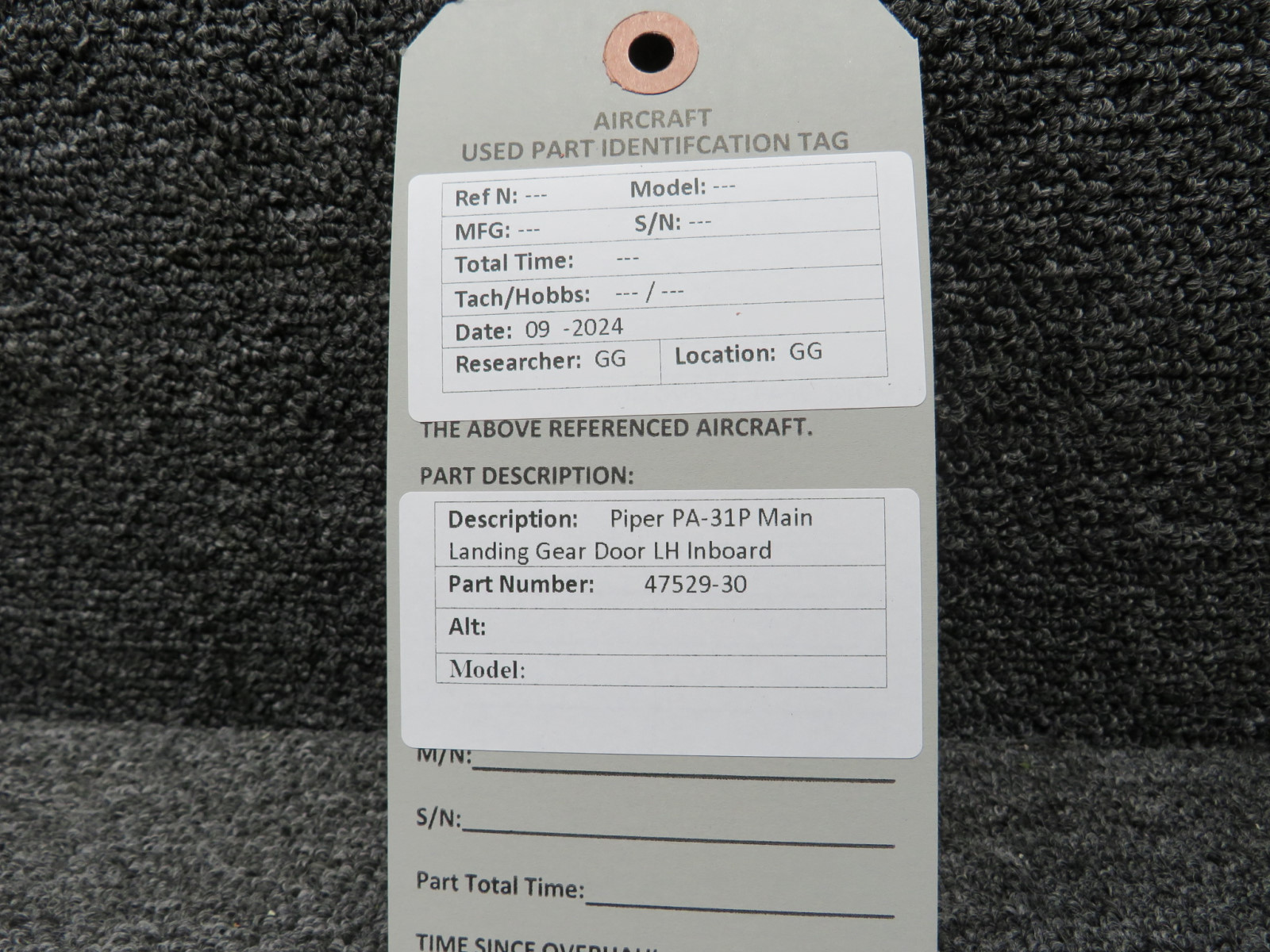 47529-30 Piper PA-31P Left Hand Main Landing Gear Door