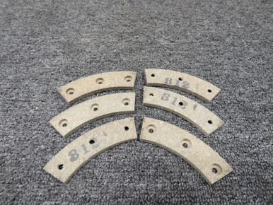 312 Airborne Brake Lining Set of 6 New Old Stock