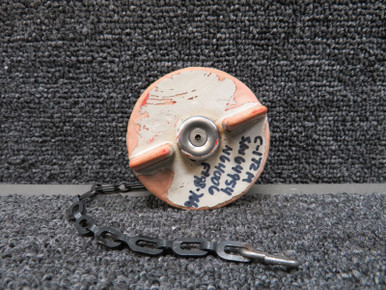 C156003-0101 Cessna 172M Fuel Cap Assembly Vented w Chain (Old Style)