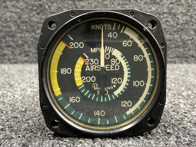 135-200-6 (Alt: 36-380033-5) B&D Instruments Airspeed Indicator (Hazed ...