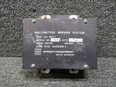 884-1 (Alt: 6608108-1) Avtech Malfunction Warning System with Green ...