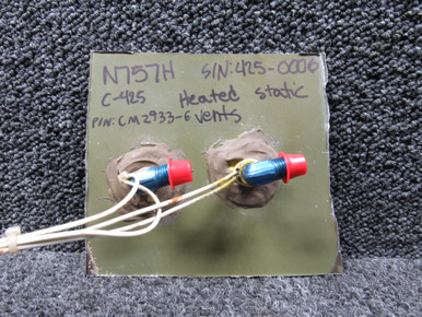 CM2933-6 Cessna 425 Heated Static Port Board with Fitting For Sale
