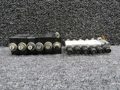 Rockwell 112TC Set of 12 Push Button Circuit Breakers
