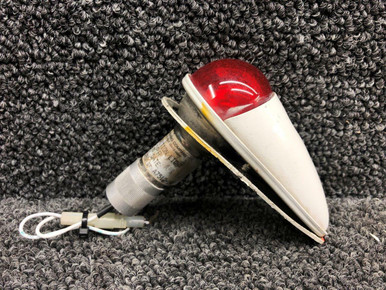 W-1285PR, W1284R Whelen Red Navigation Light has Lens and Shield (14 Volts)