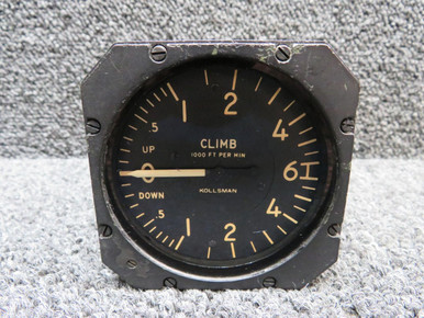 A3206910106 Kollsman Brown Dial Faced Rate of Climb Indicator 5 Volt Unit