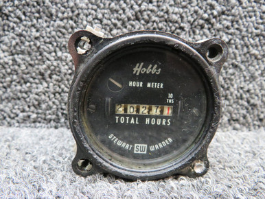 MI-986 Stewart Warner Hobbs 24 Volt Hour Meter Indicator Has 2027.1 Hours