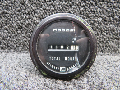 15006 Stewart Warner Hobbs Avionics 1102.15 Hour Broken Glass Total ...