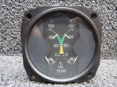 Electric Auto Lite Dual Oil Temperature Indicator Assembly For Sale