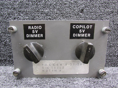Fokker F-27-200 Radio and Co-Pilot Dimmer Switches For Sale