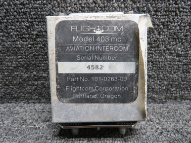 101-0263-00 Flightcom 403-MC Cockpit Intercom Minus Knobs