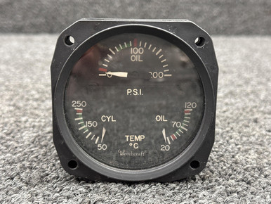 18B1000-3 (Alt: 60-384079-1) Aircraft Instrument Tri-Engine Indicator ...