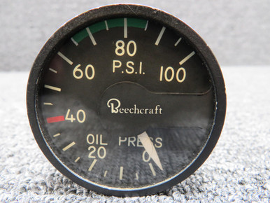 217A-100K-D6 Edison Avionics 0-100 PSI Range Oil Pressure Indicator Unit