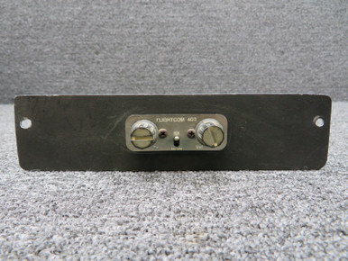 403 Flightcom Intercom Panel with Connector (Large Mount Attached)(Worn ...