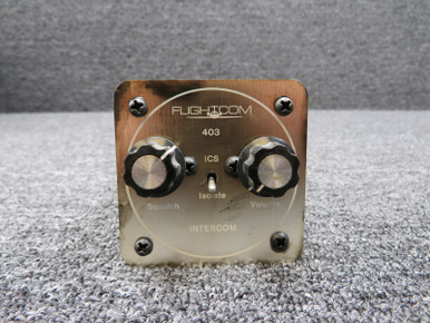 403 Flightcom Panel Intercom and Connector (Large Knobs)