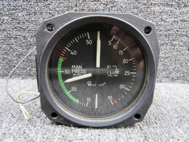 6311 United Instruments Code H.93 Manifold Pressure And Fuel Flow Dual ...