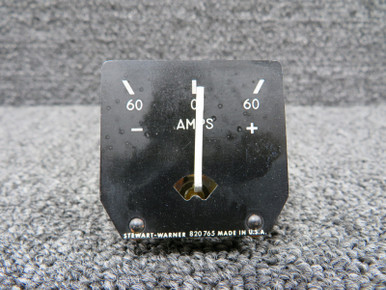 820765 Stewart Warner Parts -60 to 60 Amps Ammeter Indicator Assembly