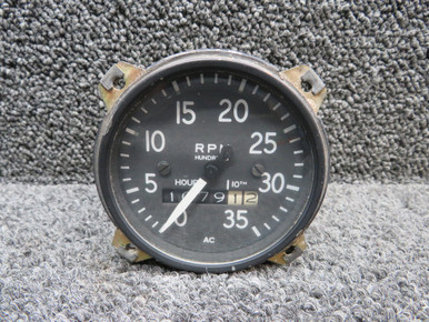 0411087-28 (Use: C668020-0321) Cessna 172A Tachometer (Hours: 1079.12)