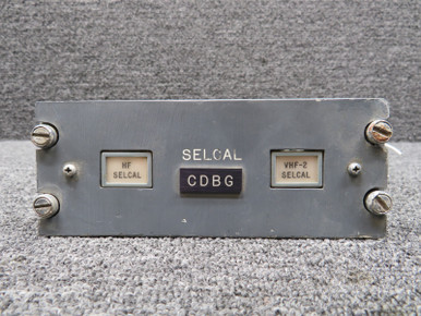 SELCAL Annunciator Switch Box Missing Data Plate