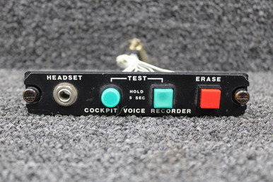 9622019-1, 9622019-2 Cessna Cockpit Voice Recorder w Erase Switch-No ...