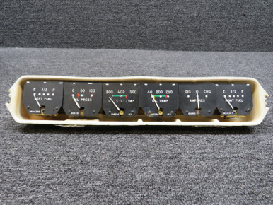 Beechcraft V35 Engine Gauge Cluster Assembly with Fuel, Oil Pressure ...