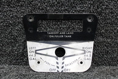 2105028-2 Cessna 210 Fuel Selector Placard | BAS Aircraft Salvage