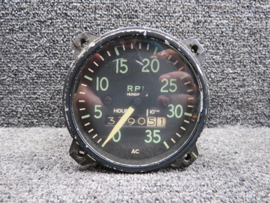 Recording Tachometer Indicator Has 3390.51 Hours