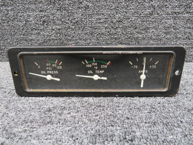 Oil Pressure, Oil Temperature, and Ammeter Indicator Cluster Gauge