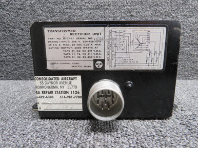 B707-1C United Controls Transformer Rectifier Assembly 28 Volt with ...