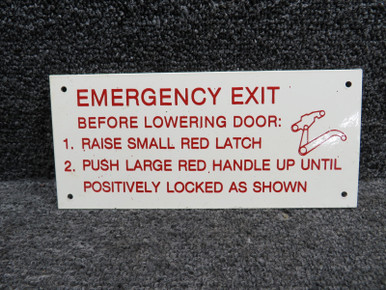 159F10269-15-B Emergency Placard For Sale