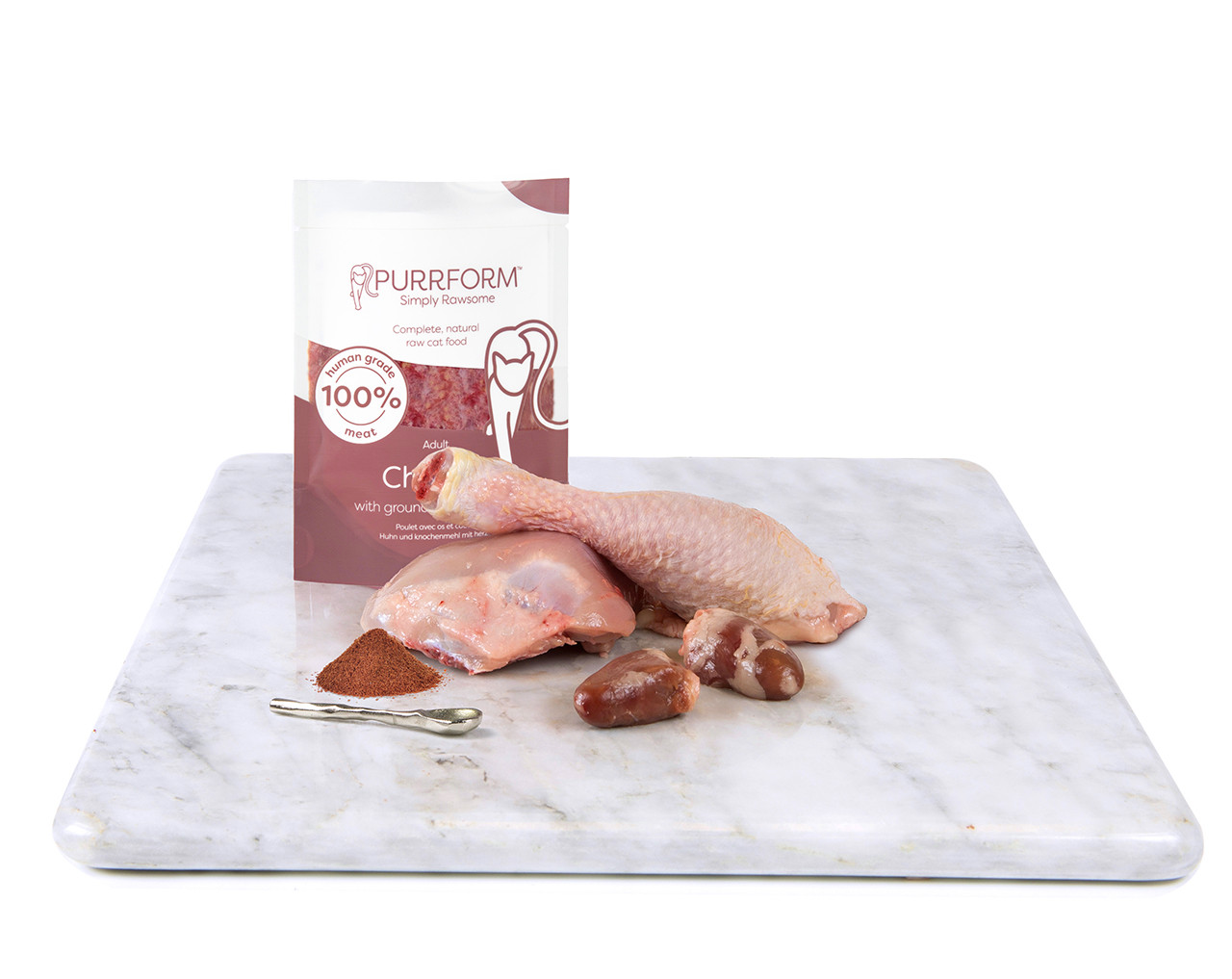 Chicken & Ground Bone with Heart - Purrform Ltd