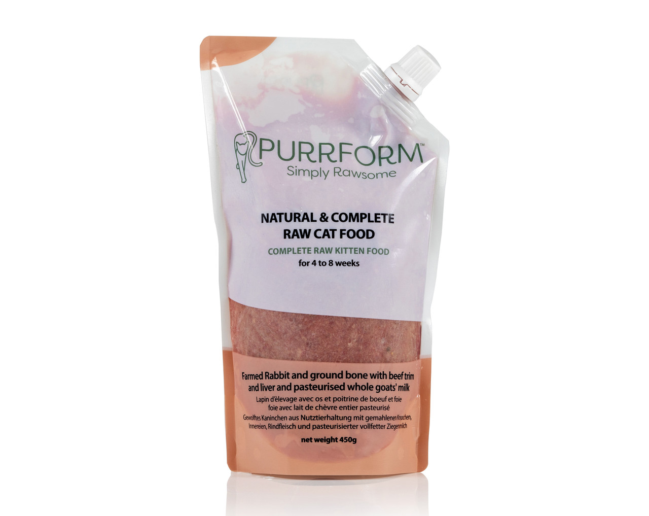 Complete Weaning Paste for Kittens - Farmed Rabbit - Purrform Ltd