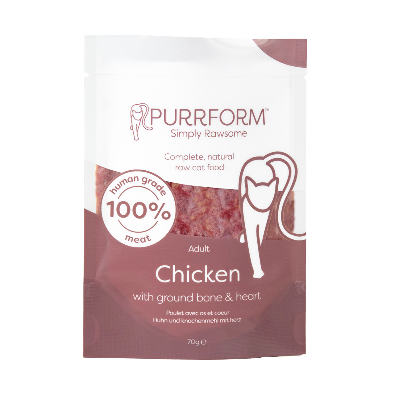 Chicken & Ground Bone with Heart - Purrform Ltd