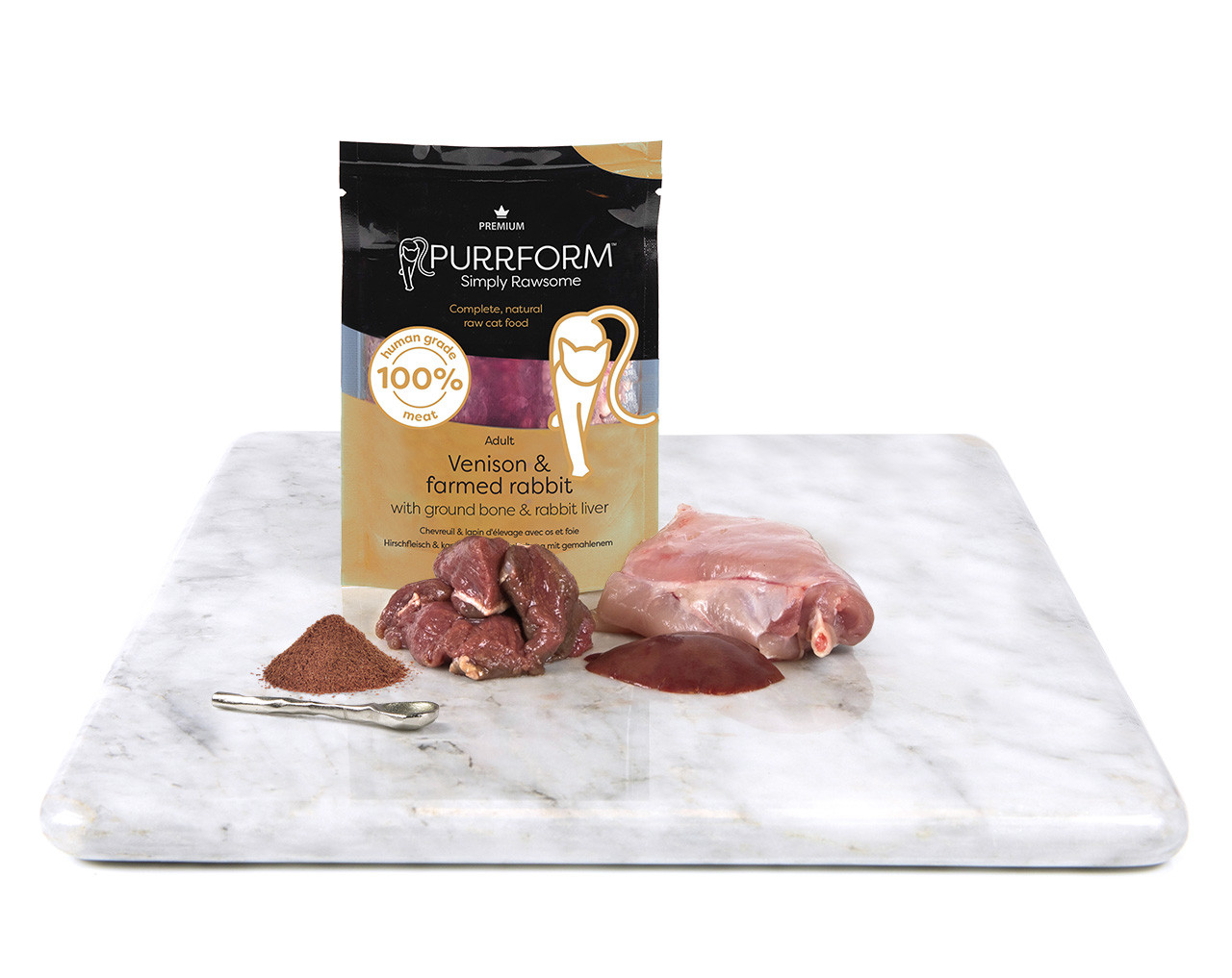 Venison & Farmed Rabbit & Ground Bone with Rabbit Liver - Purrform Ltd